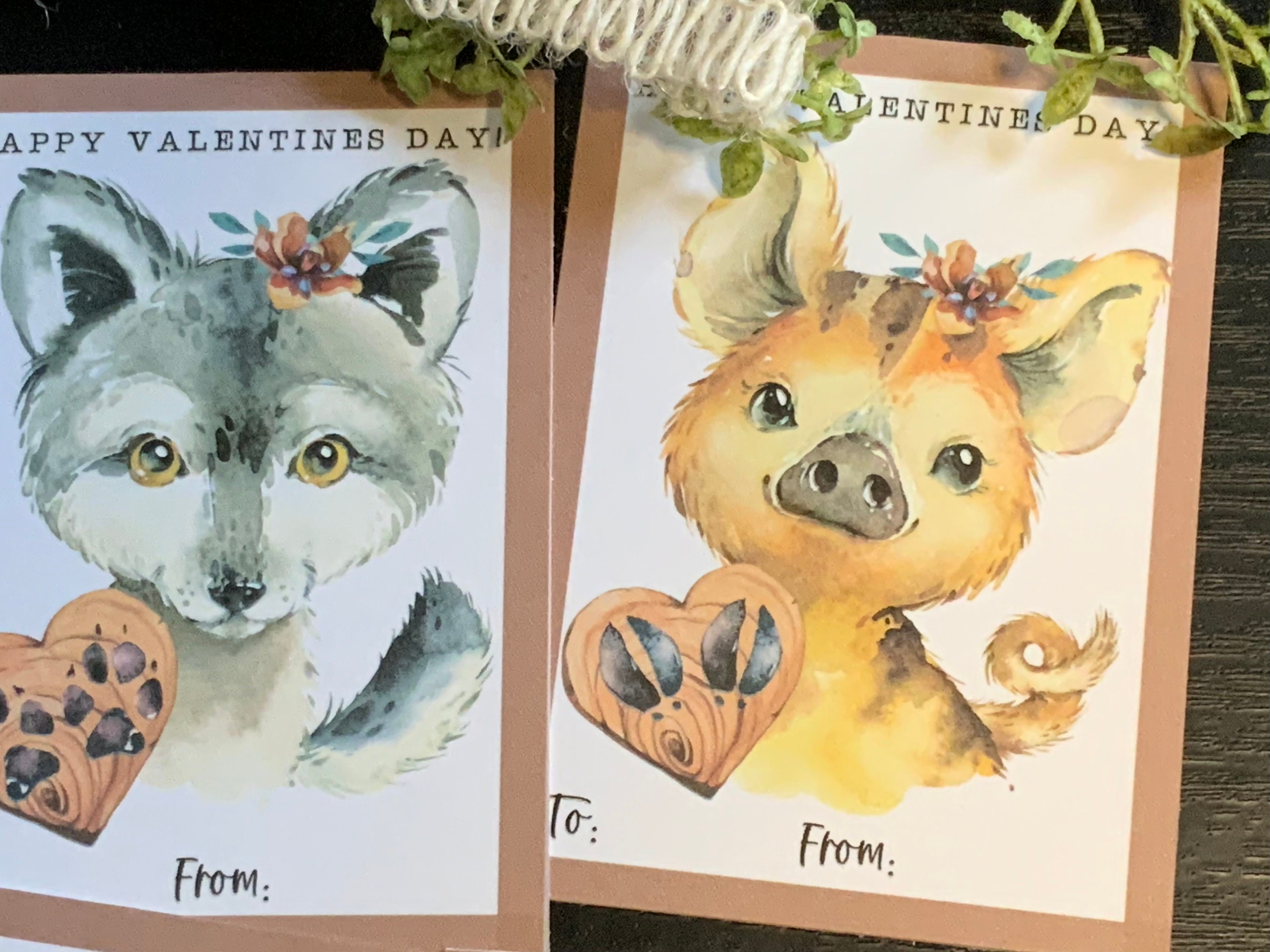Printable Valentine Cards Instant Digital Download, Woodland Animals ...