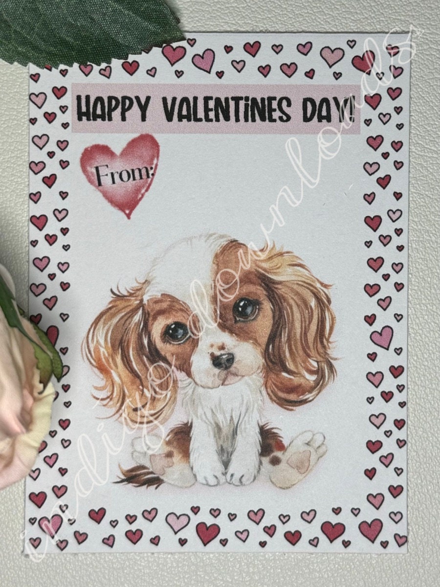 Printable Valentine Cards Instant Digital Download, Cute Watercolor ...