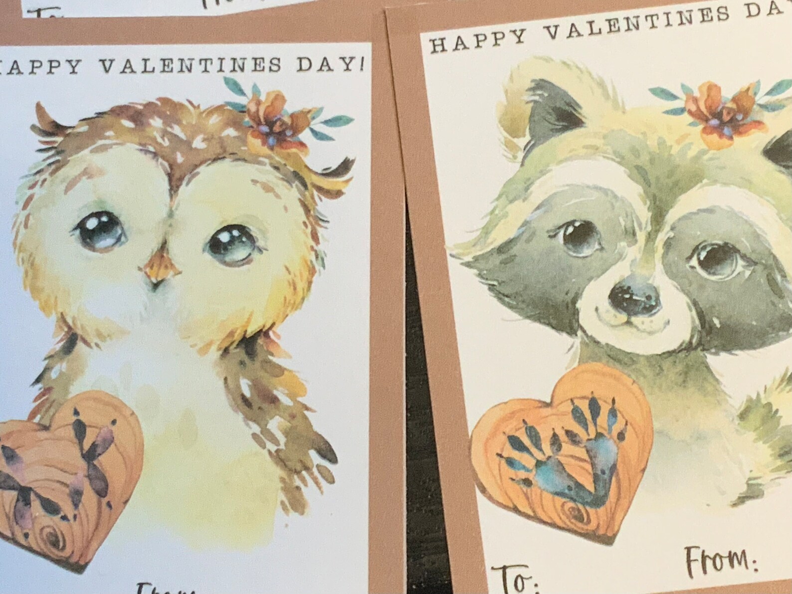 Printable Valentine Cards Instant Digital Download, Woodland Animals ...