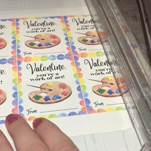 Printable Valentine Cards Instant Digital Download, Artist Valentines ...