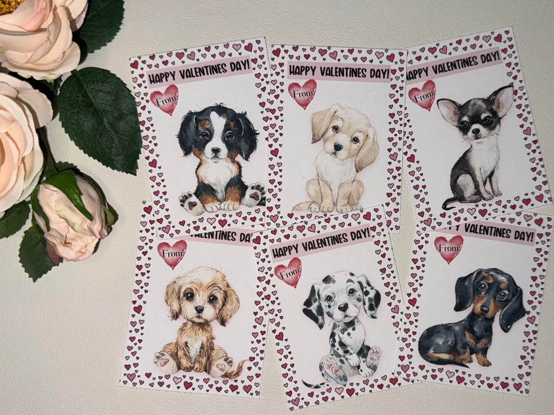 Printable Valentine Cards Instant Digital Download, Cute Watercolor ...