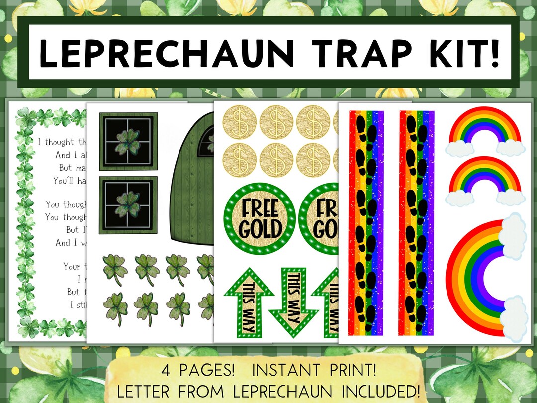 Leprechaun Trap Printable Kit, Letter From Leprechaun - Etsy