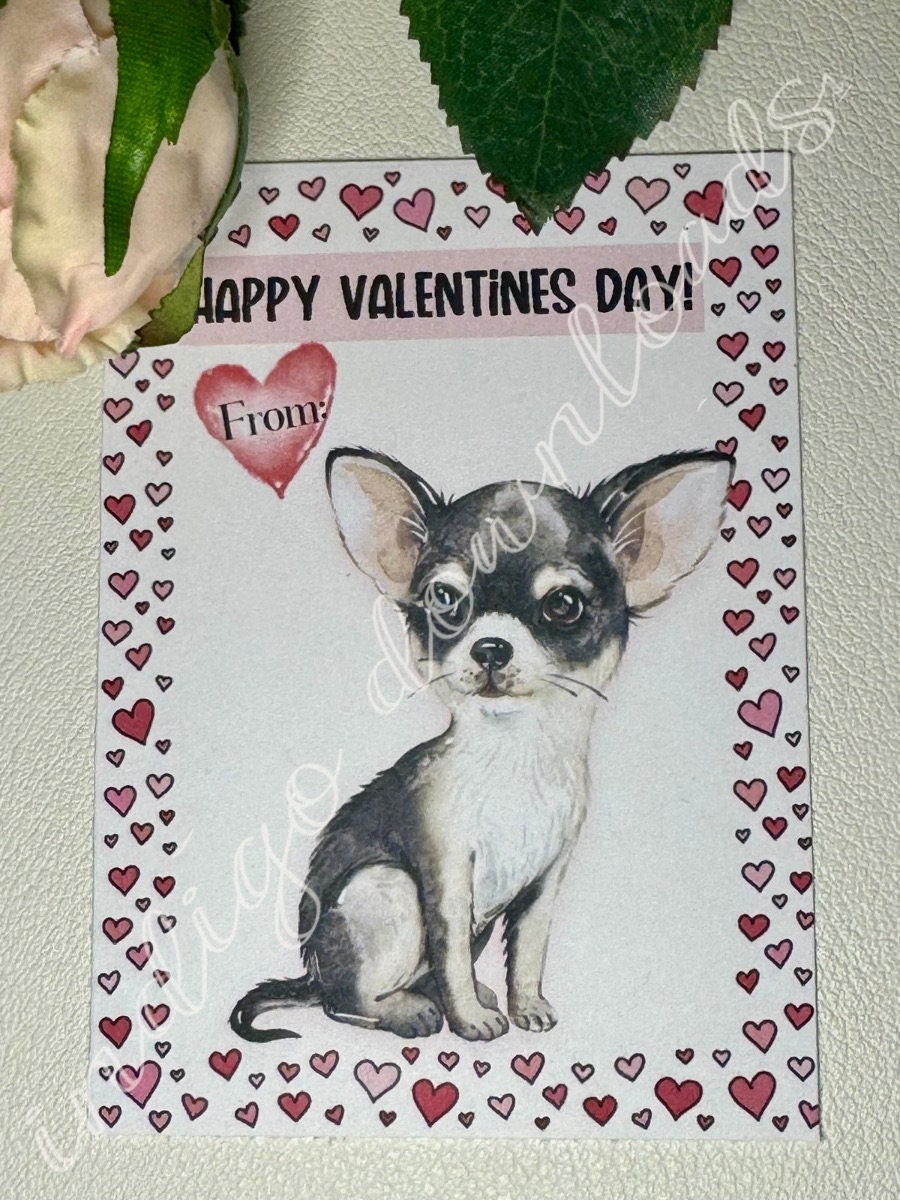 Printable Valentine Cards Instant Digital Download, Cute Watercolor ...