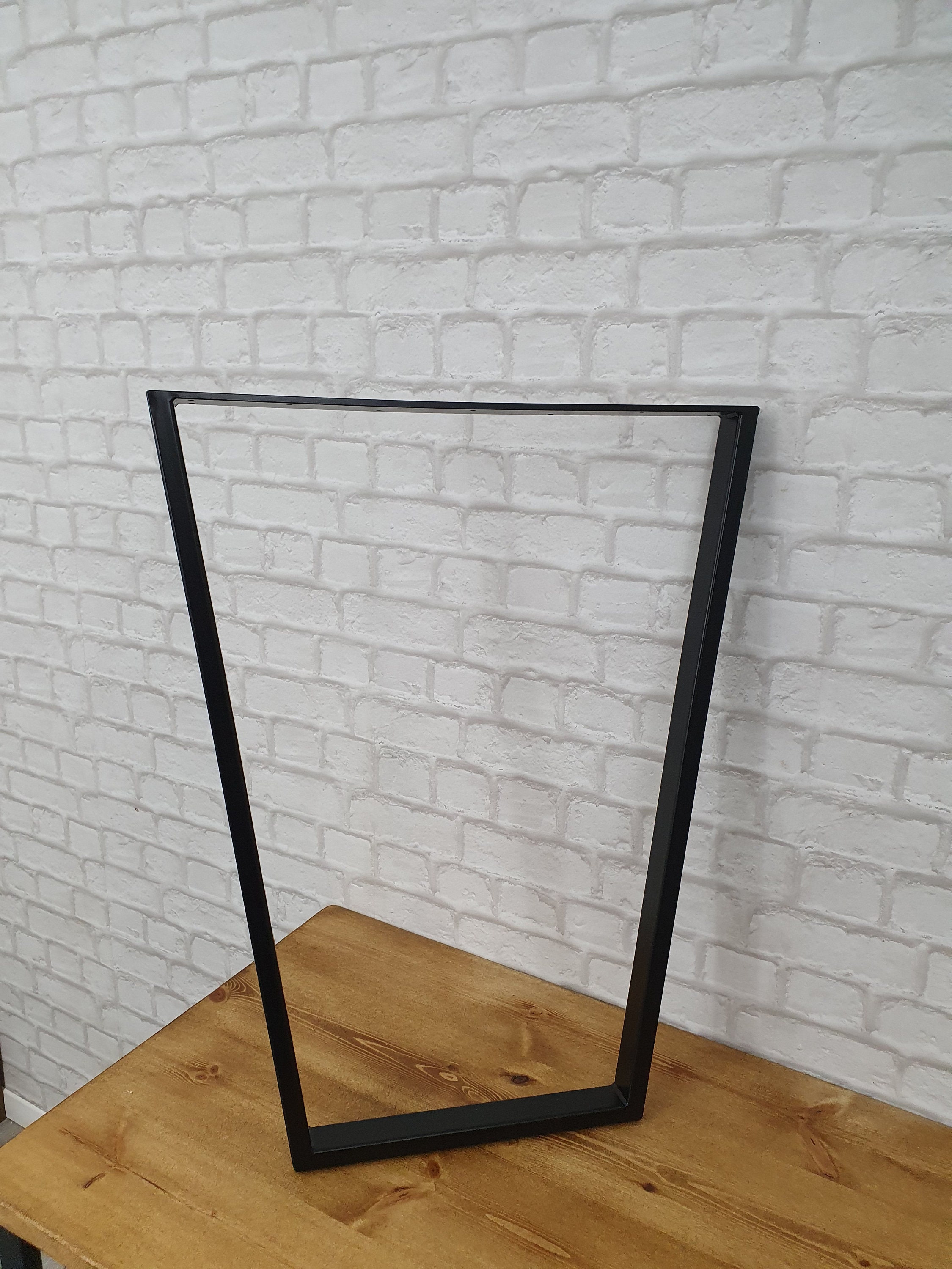 V trapezium style industrial box section desk table legs | Etsy