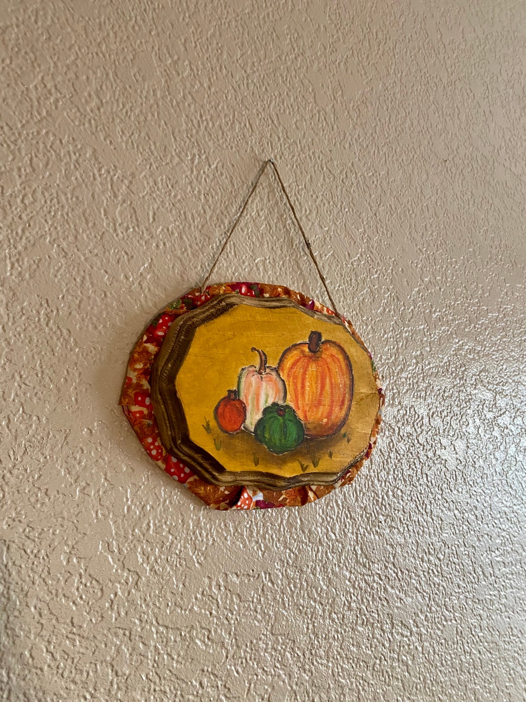 Cute Autumn Fall Pumpkin Wall Plaque - Etsy