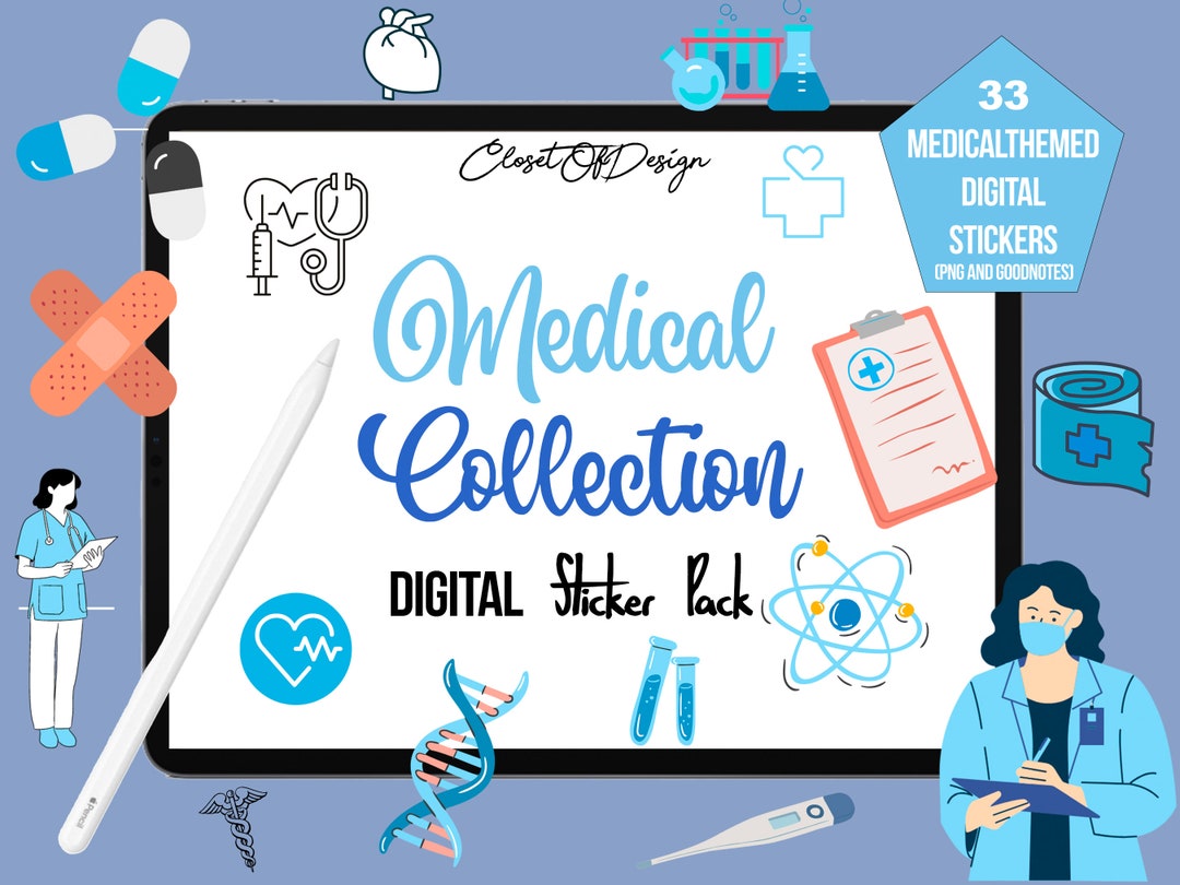 Medical Digital Stickers, Downloadable Stickers, for Study, Student ...