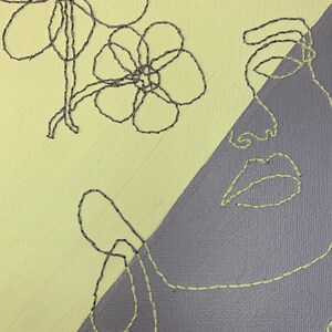 CUSTOM Embroidery Line Art on Canvas - Etsy