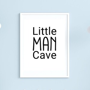 Little Man Cave Printable Little Man Sign Boys Room Wall - Etsy