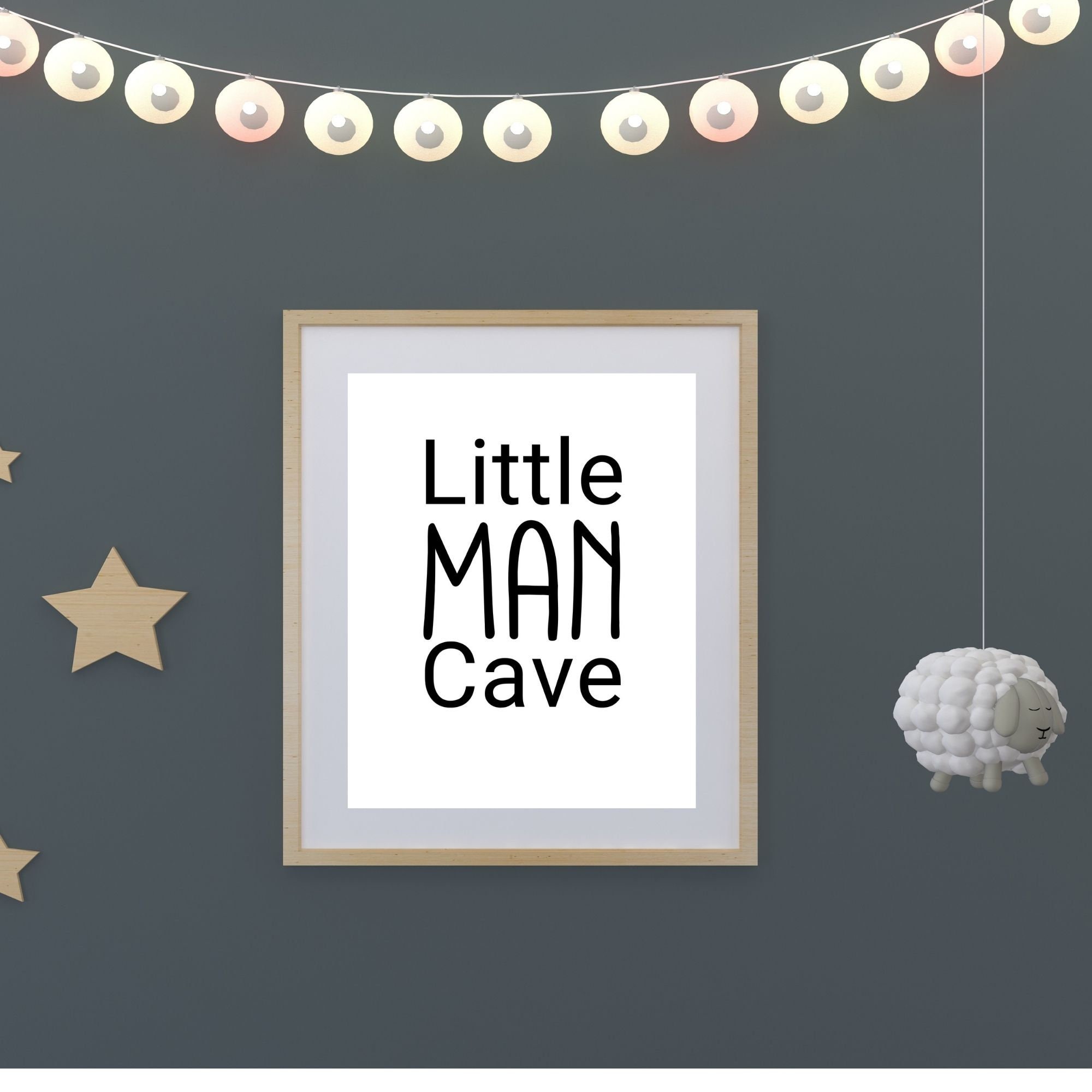 Little Man Cave Printable Little Man Sign Boys Room Wall - Etsy