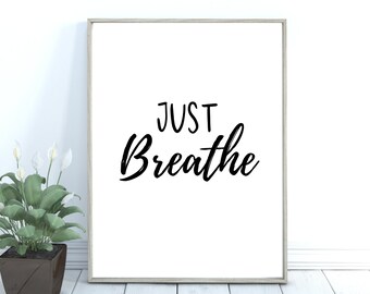 Just Breathe Wall Art - Etsy