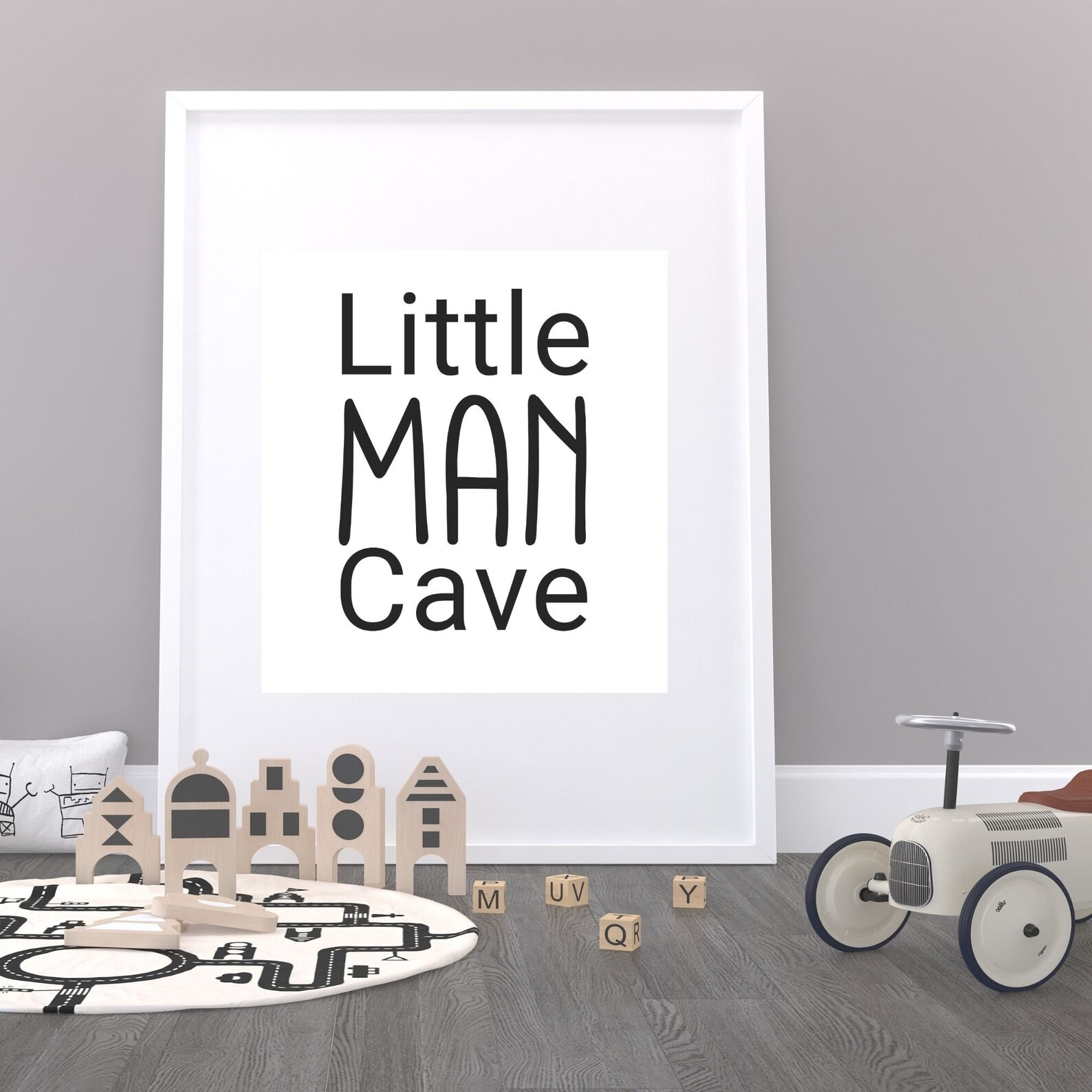 Little Man Cave Printable Little Man Sign Boys Room Wall - Etsy