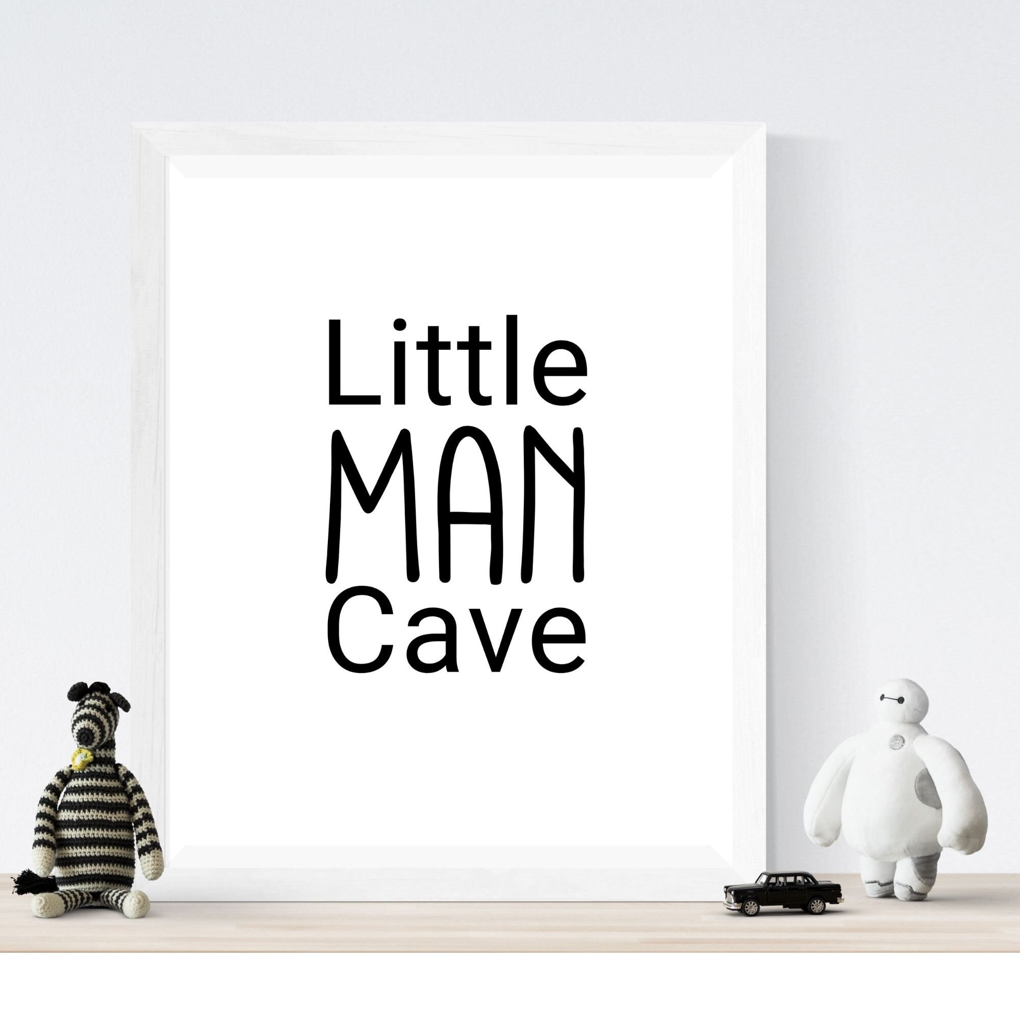 Little Man Cave Printable Little Man Sign Boys Room Wall - Etsy