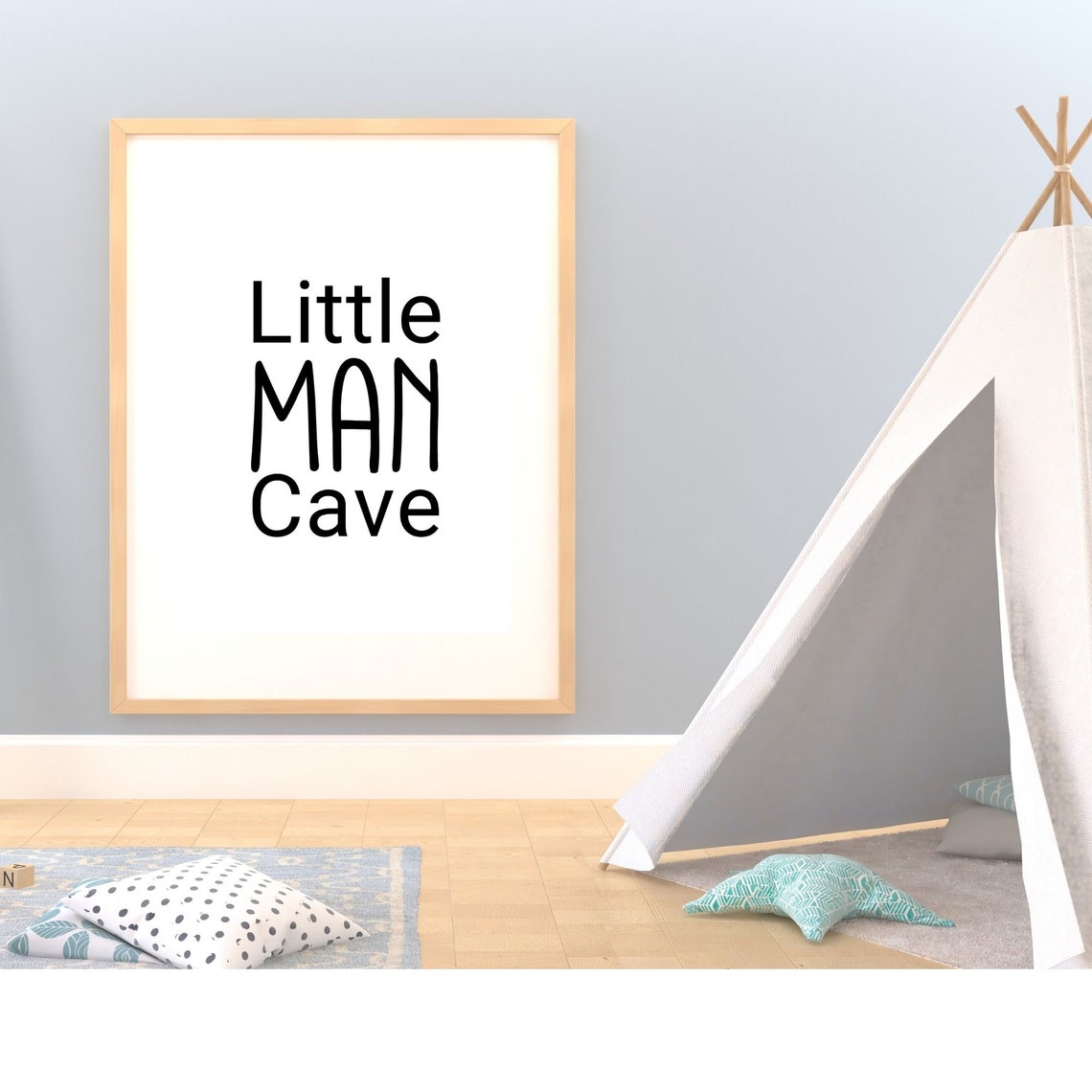 Little Man Cave Printable Little Man Sign Boys Room Wall - Etsy