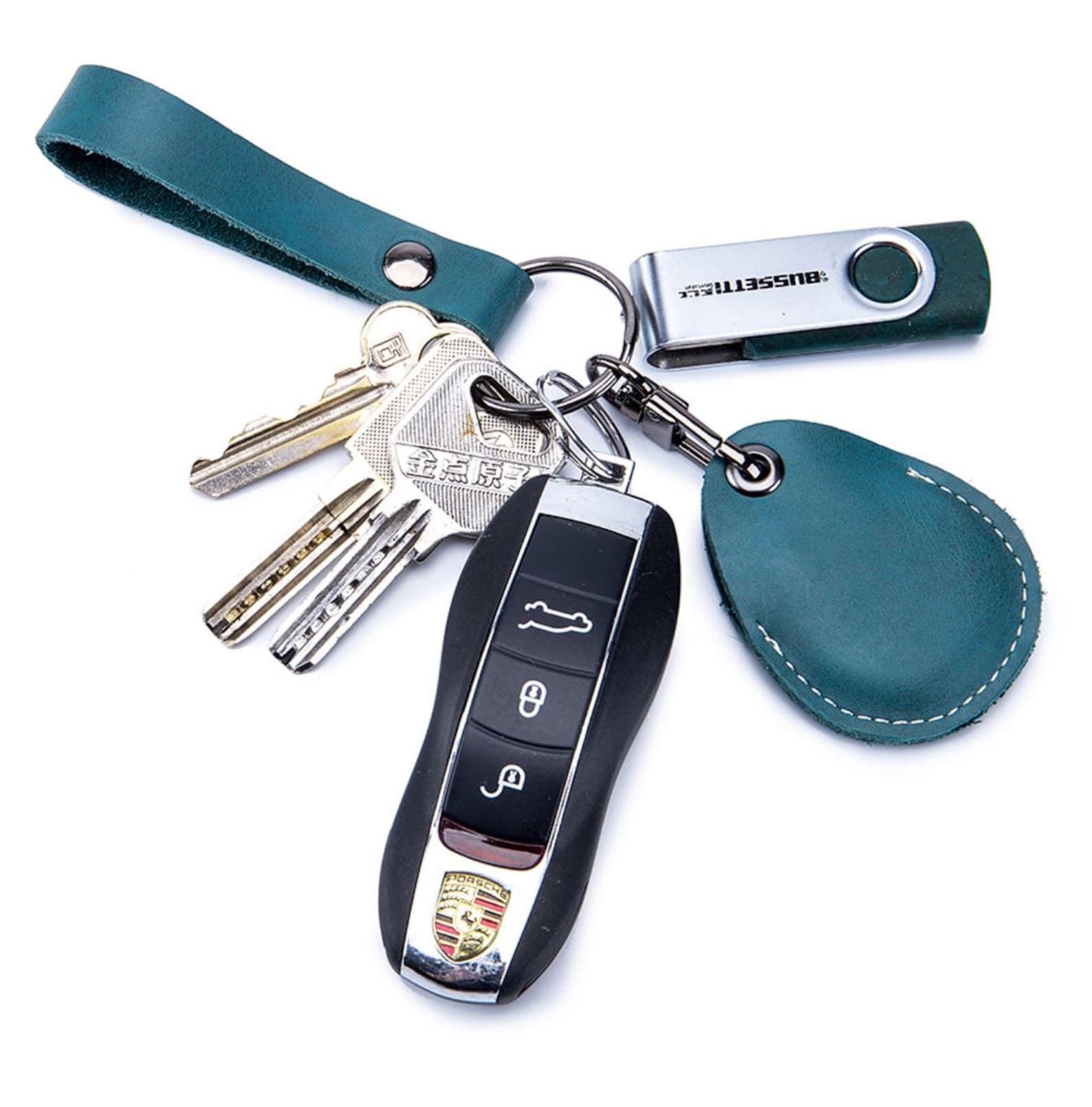 Leather Proximity Key Fob/airtag Cover With Key Chain Free - Etsy