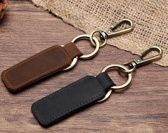 Leather Key Chain | Etsy