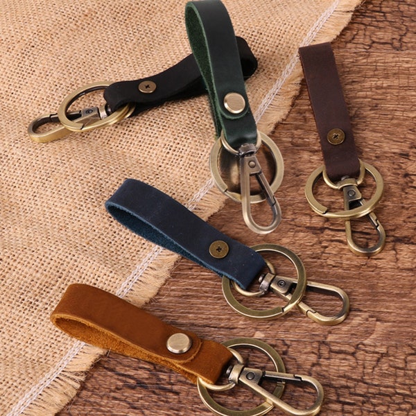 Custom Real Leather Keychain - Etsy