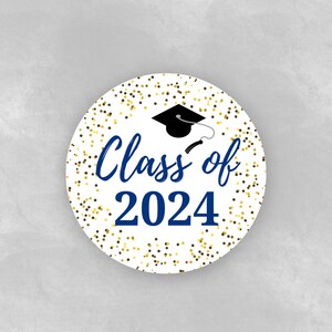PRINTED Customizable Graduation Class of 2024 Stickers - Etsy