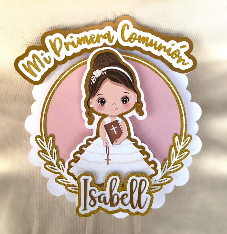 Mi Primera Comunión 3D Cake Topper/ Adorno para pastel/ - Etsy España