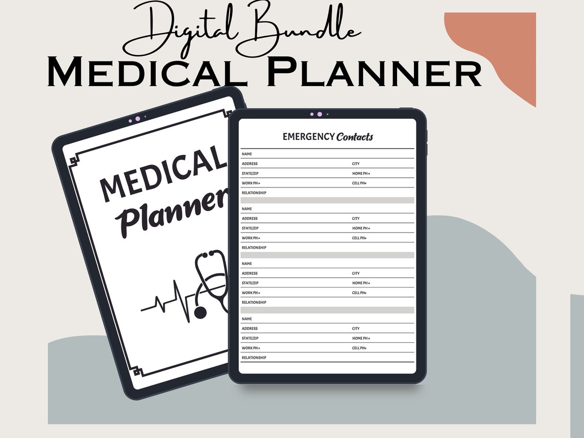 Medical Planner Bundle: Family Health Tracker (printable PDF) - Etsy