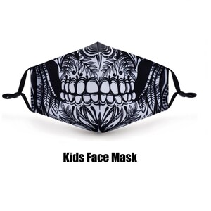 Custom Hand Made Skull Face Mask Reusable and Washable With - Etsy