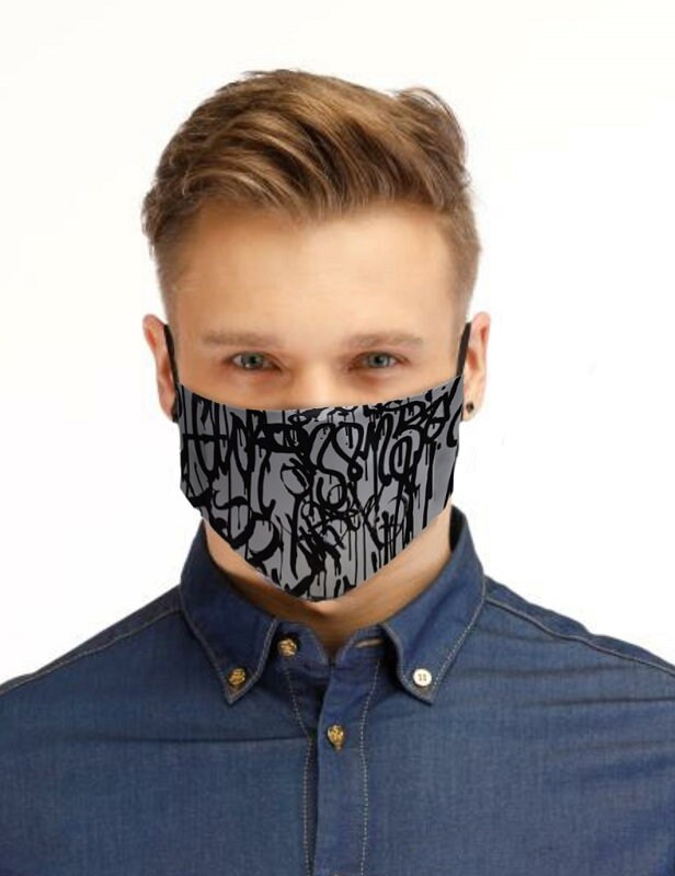 Graffiti Face Mask Hand Made Reusable Washable Free | Etsy