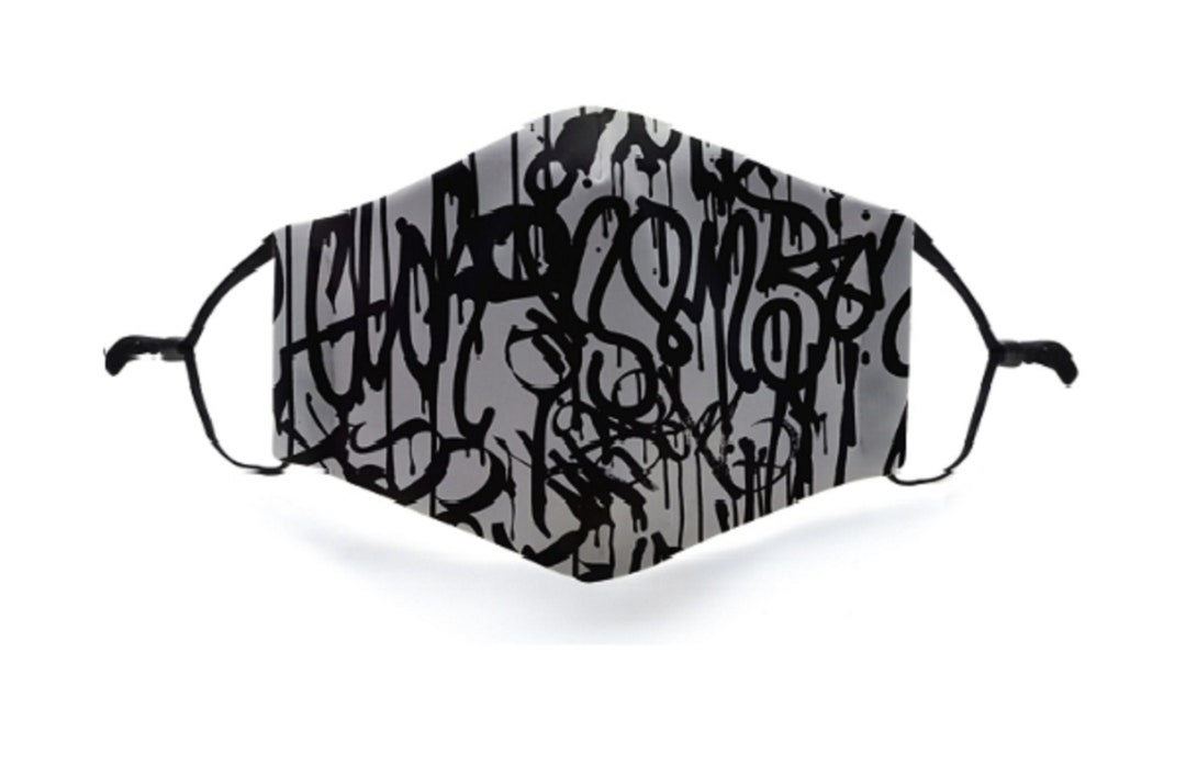 Graffiti Face Mask Hand Made, Reusable Washable Free Filter Custom ...