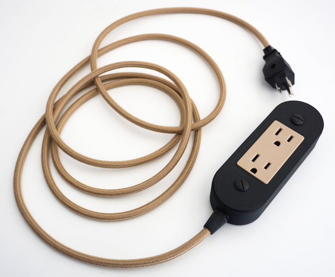 Chocolate Brown Wall Outlet Extension Cord - Etsy