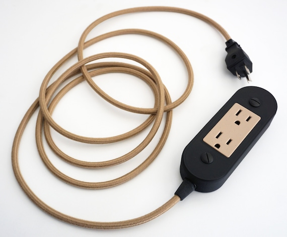 Chocolate Brown Wall Outlet Extension Cord - Etsy