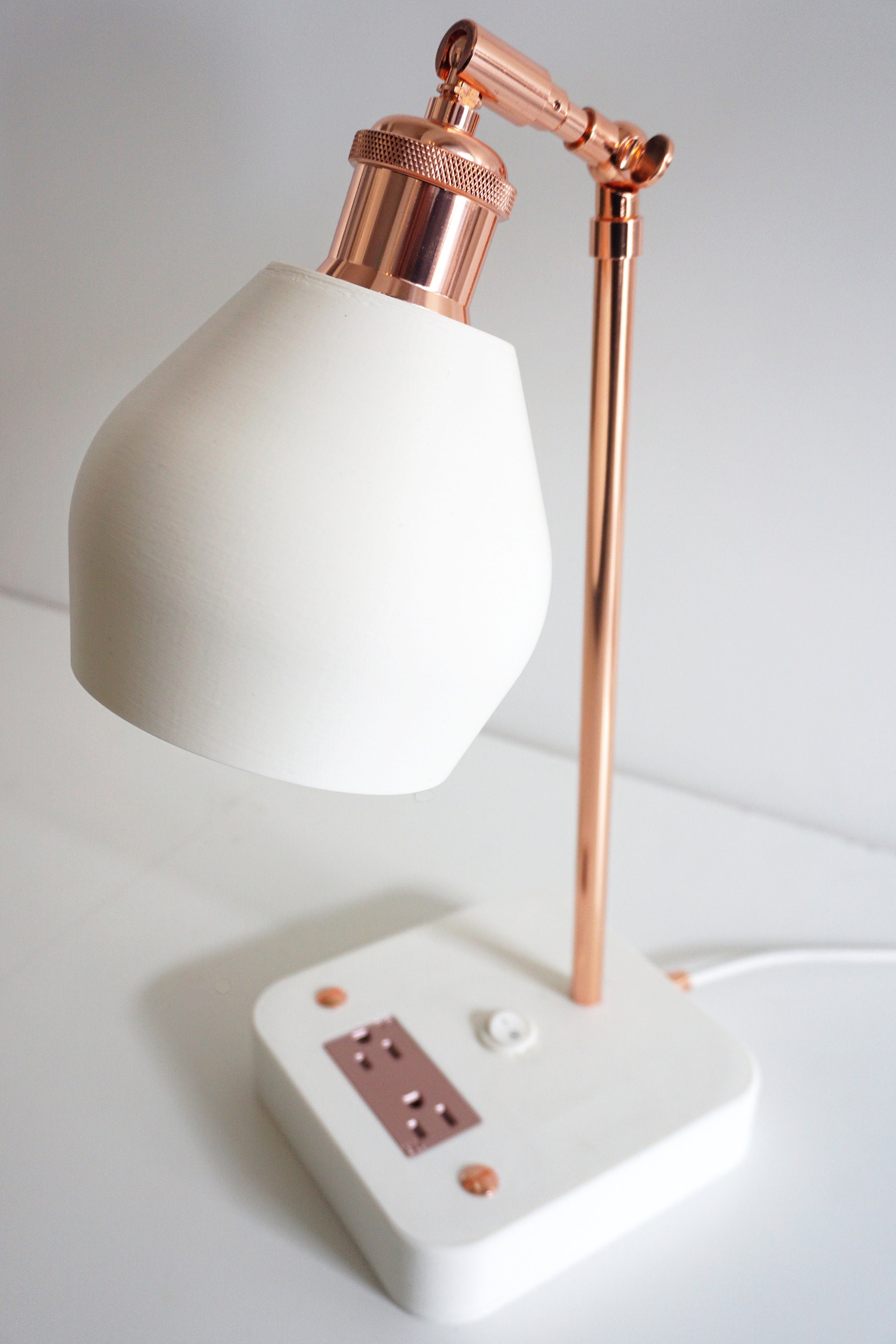 Rose gold bedside table lamp store