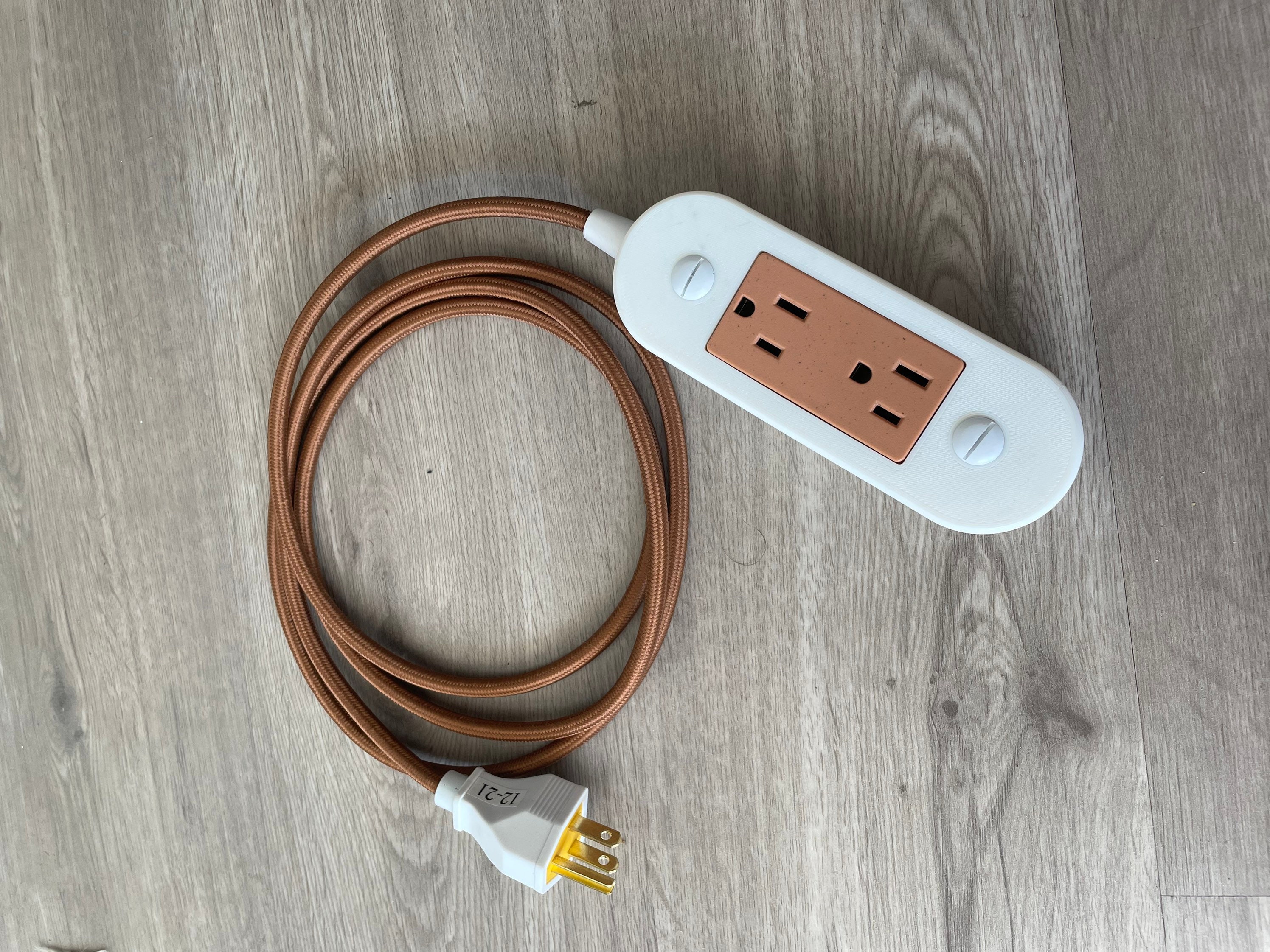 Ginger and White Wall Outlet Extension Cord - Etsy