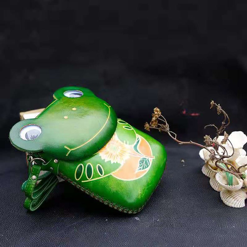Leather Frog Bag,crossbody Bags for Girl,green Crossbody Bag - Etsy