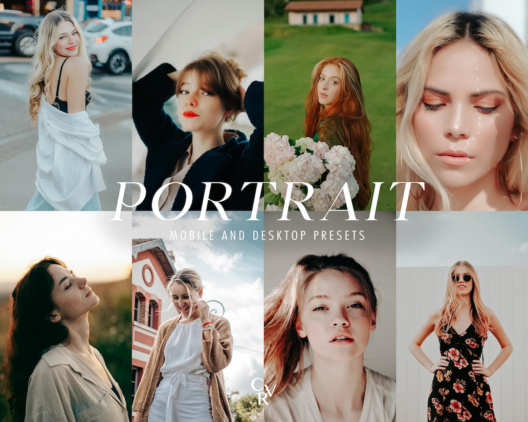 20 Portrait Lightroom Presets. Desktop and Mobile. 20 Different Presets ...