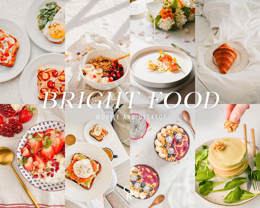 15 Bright Food Presets. Desktop and Mobile. 15 Different Presets ...