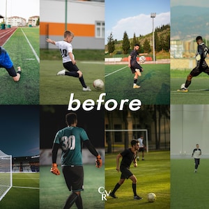 15 Soccer Lightroom Presets. Desktop and Mobile. 15 Different Presets ...