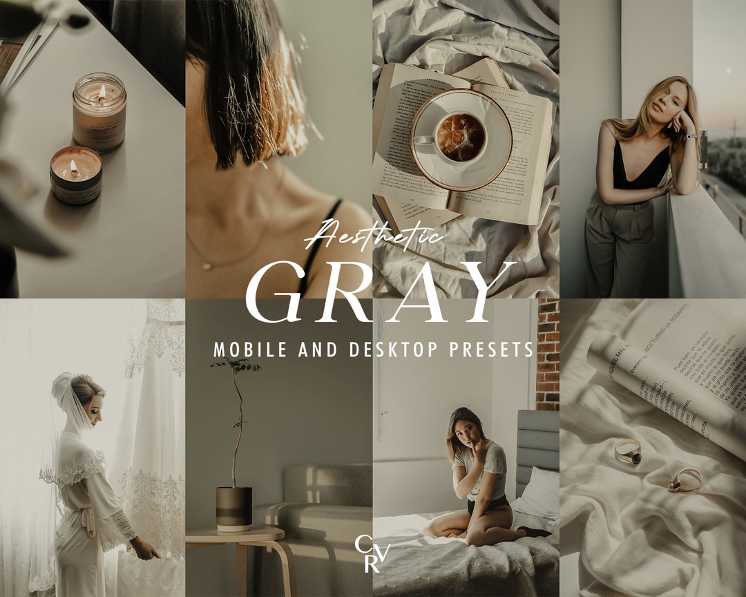 10 Aesthetic Grey Lightroom Presets. Desktop and Mobile. 10 Different ...