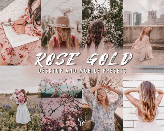 10 Rose Gold Lightroom Presets. Desktop and Mobile. 10 - Etsy