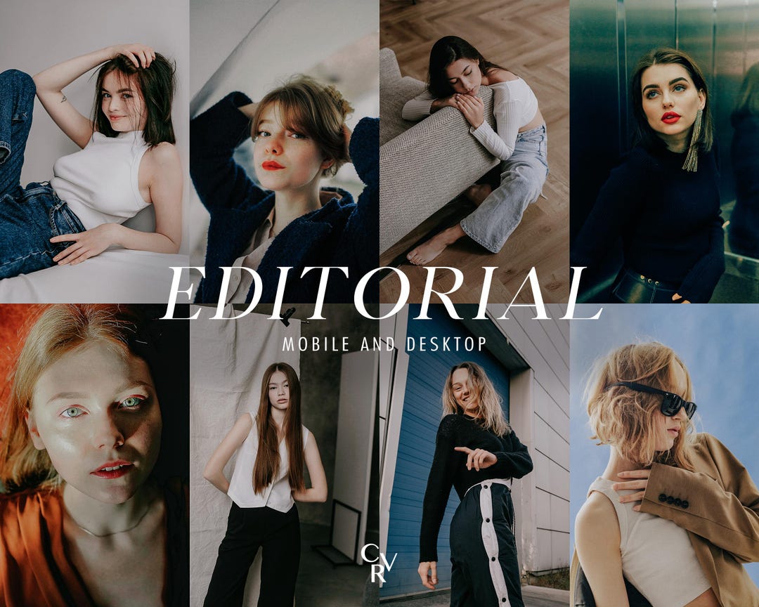 20 Editorial Lightroom Presets. Desktop and Mobile. 20 Different ...