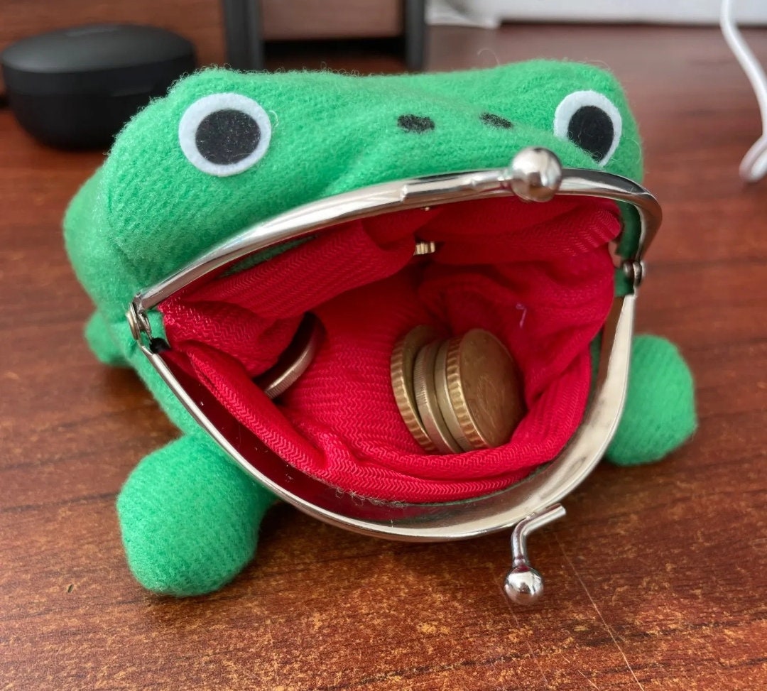 Frog Wallet Coin Purse Manga Flannel Wallet Cute Purse Coin Holder ...