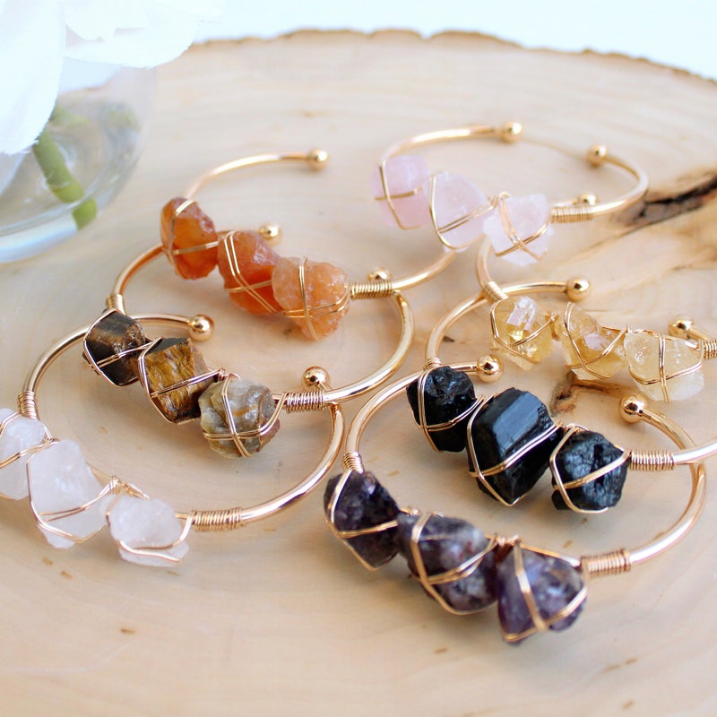 Raw Crystal Bracelet - Etsy