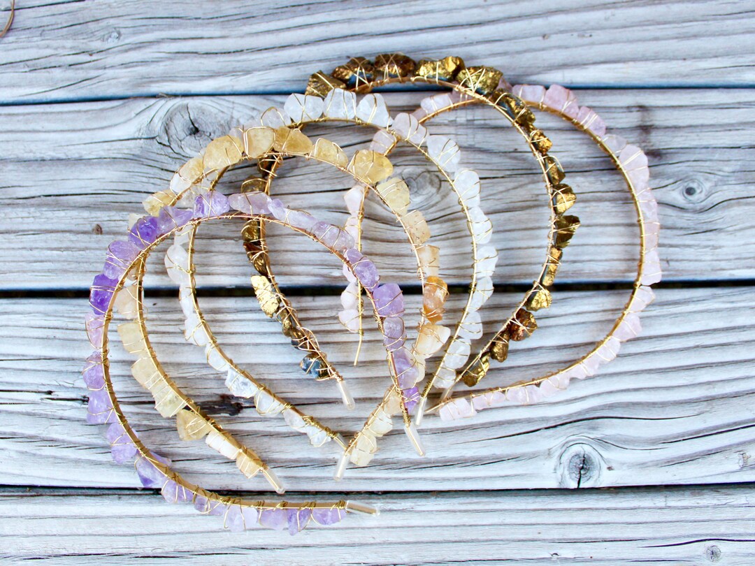 Raw Crystal Crowns Gemstone Healing Stones, Crystal Tiara, Bridal Crown ...
