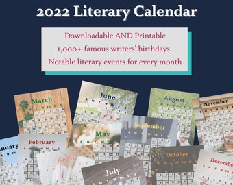 Literature Calendar - Etsy