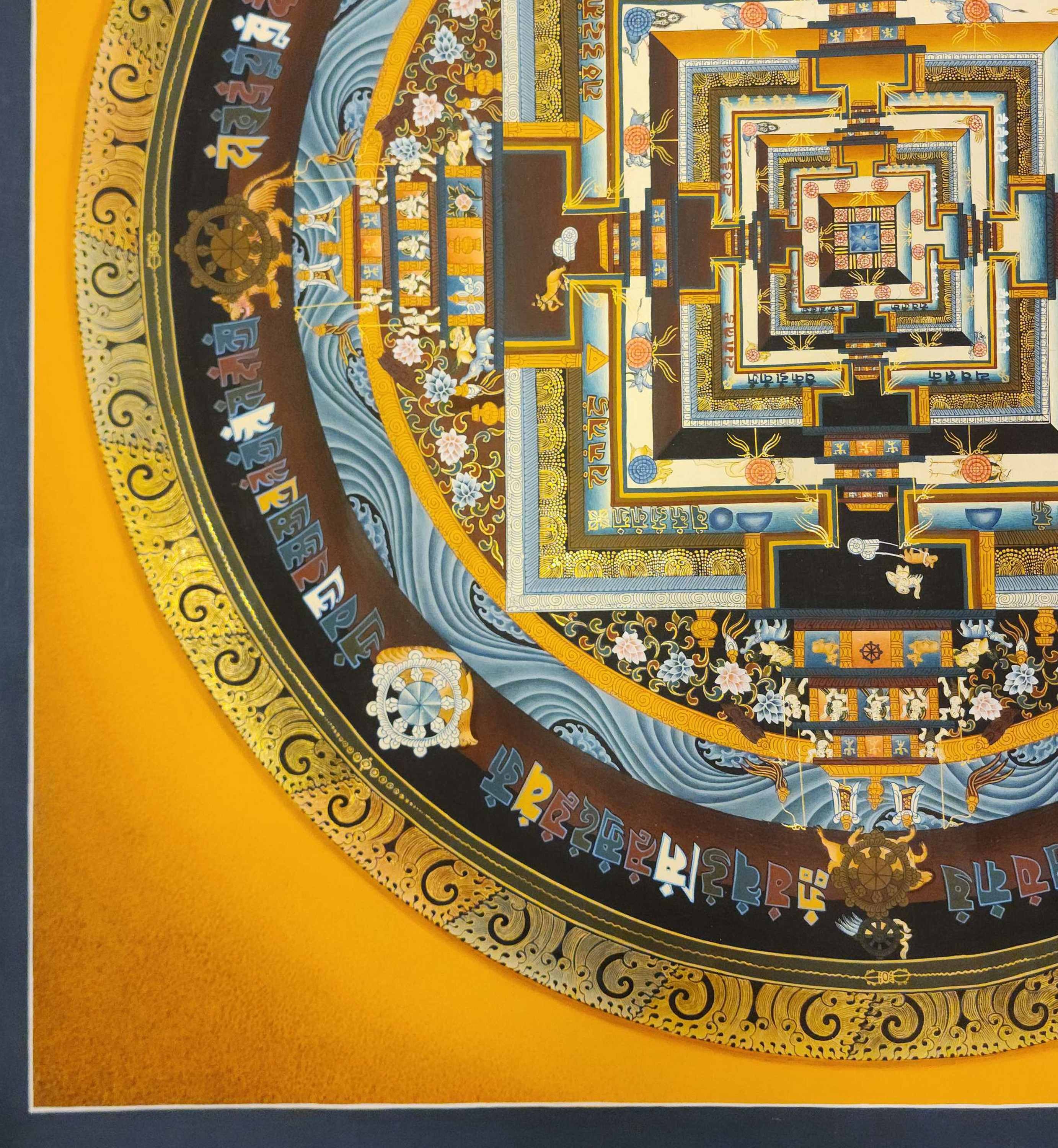 60x60 CM Kalachakra Mandala Thangka High Quality Buddhist - Etsy