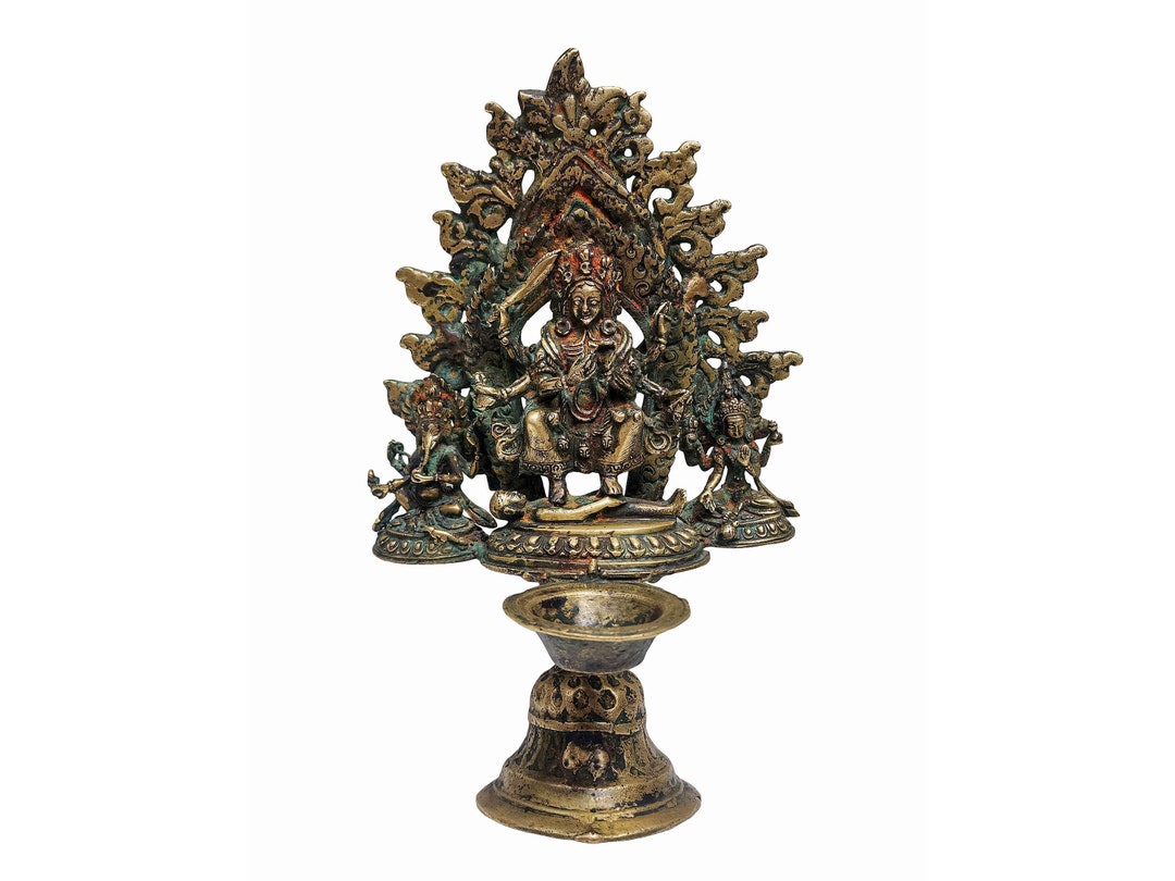 11 Inches Height, Unique, Statue of Panas, Oil Lamp, Sukunda, Panas ...