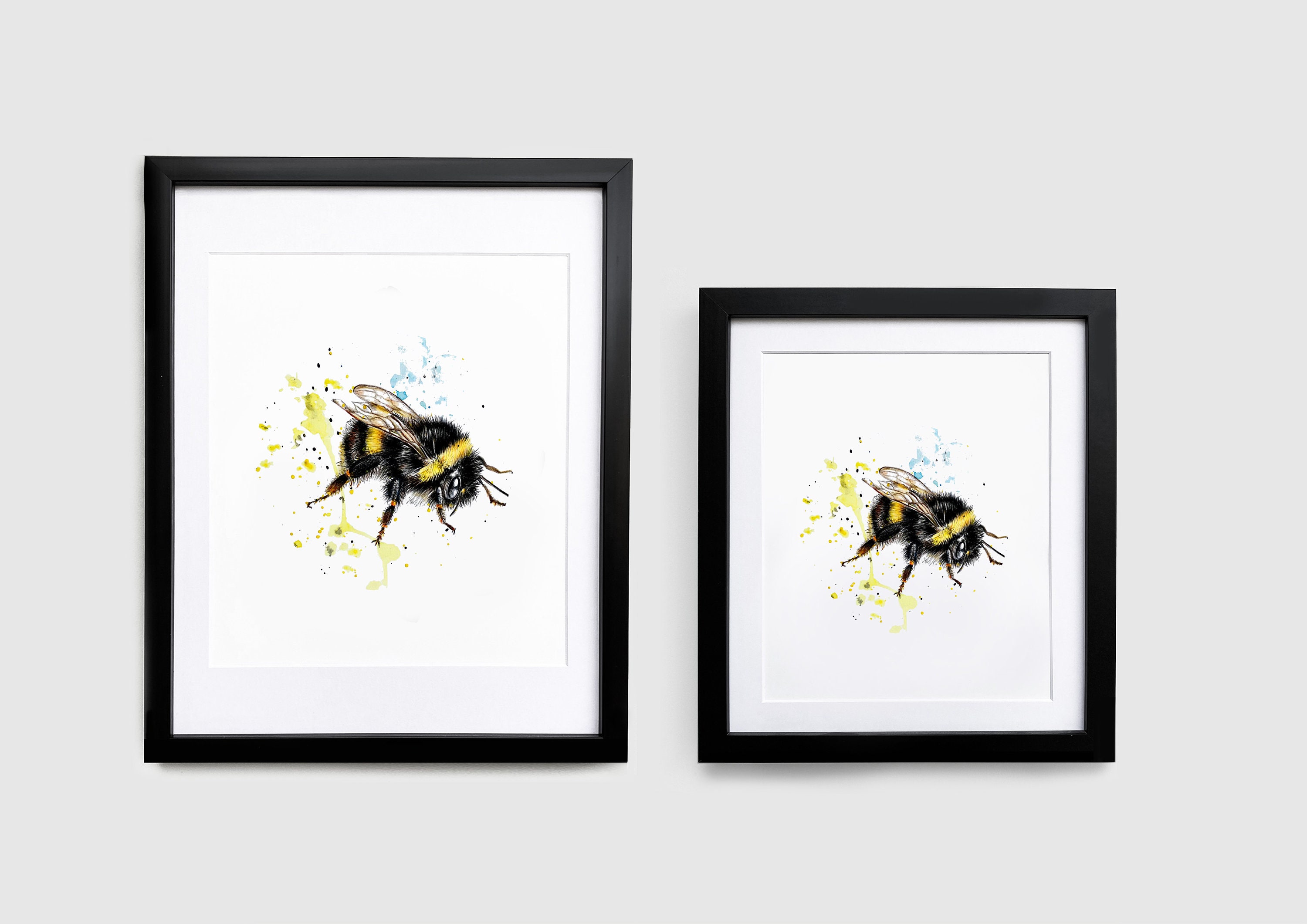 Bee Print Framed Bee Picture Modern Bee Art Office Wall - Etsy