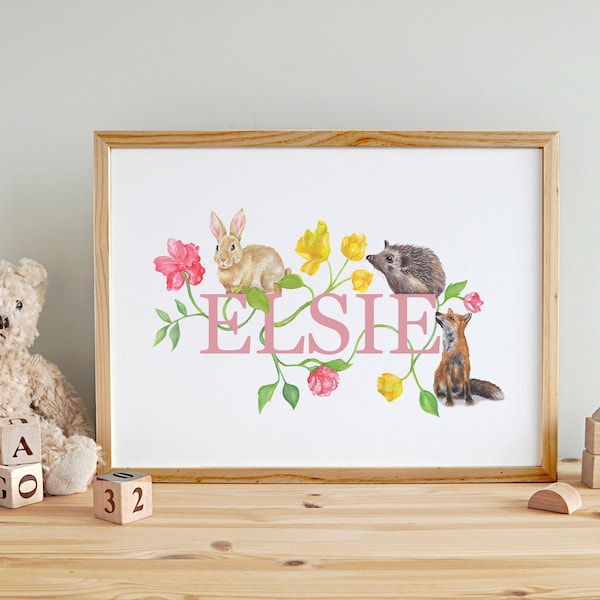 Baby Name Print - Etsy UK