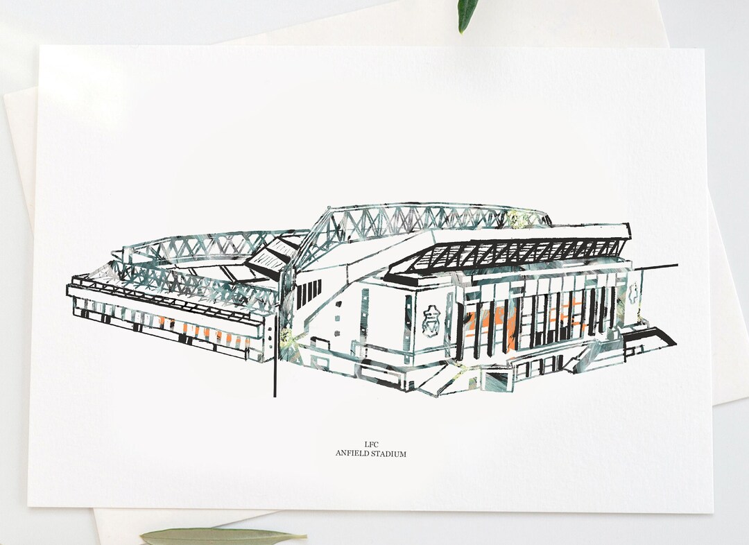 Abstract LFC Stadium Print, Anfield Stadium Art, LFC Supporter Gift ...