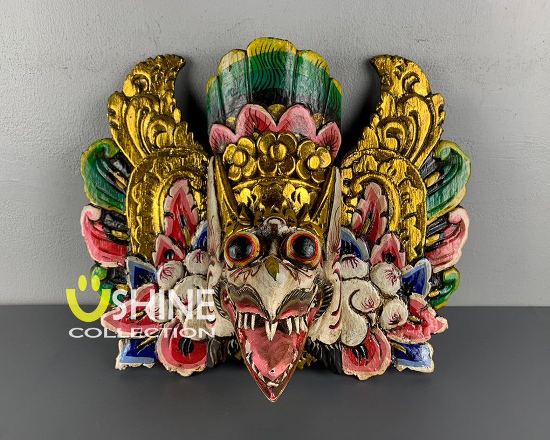 Exclusive Vintage Garuda Wall Mask,antique Brown Mask,balinese Barong ...