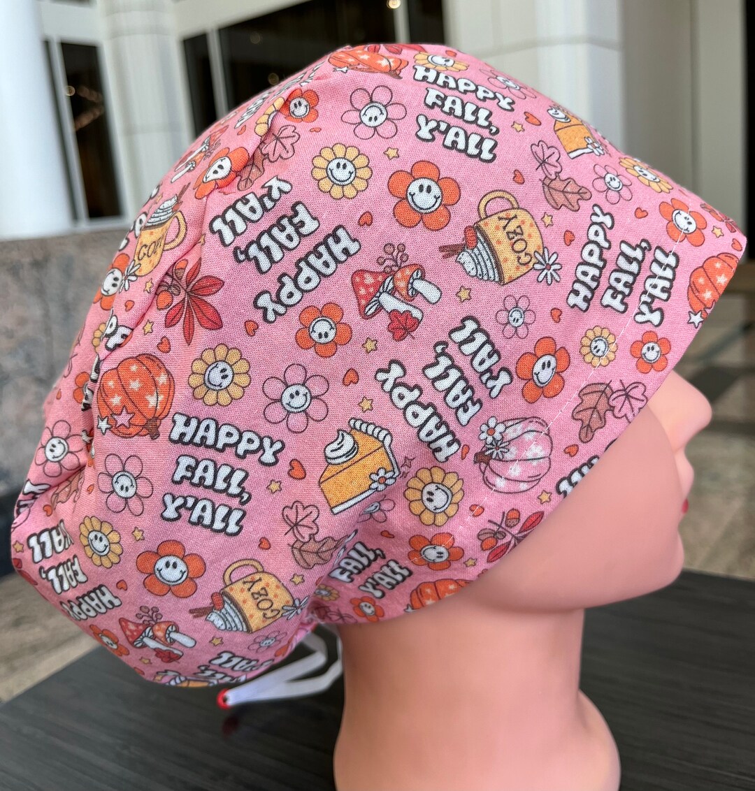 Retro Fall Scrub Cap - Etsy