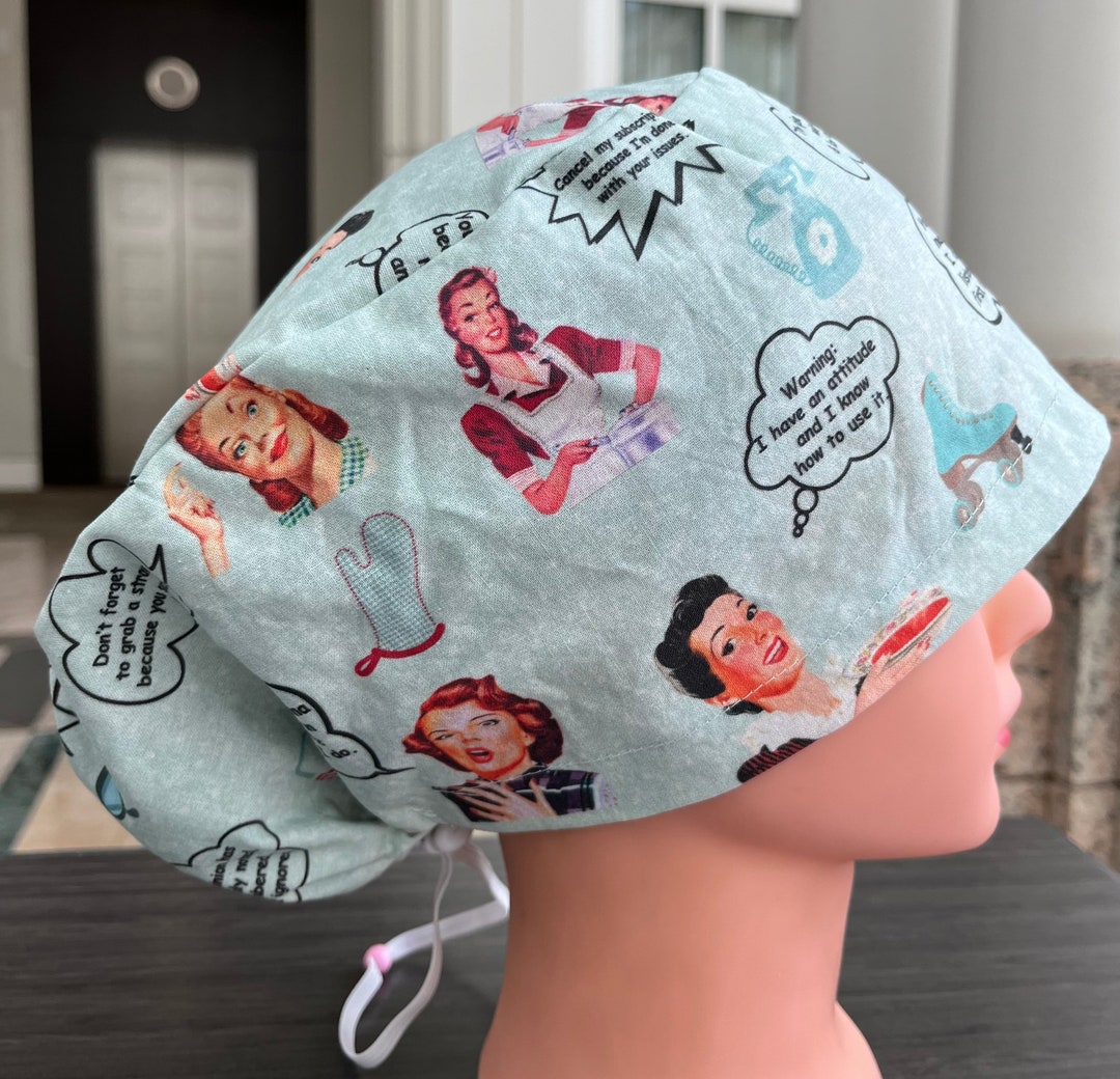 Sassy 50s Wives Funny Scrub Cap Euro Style - Etsy