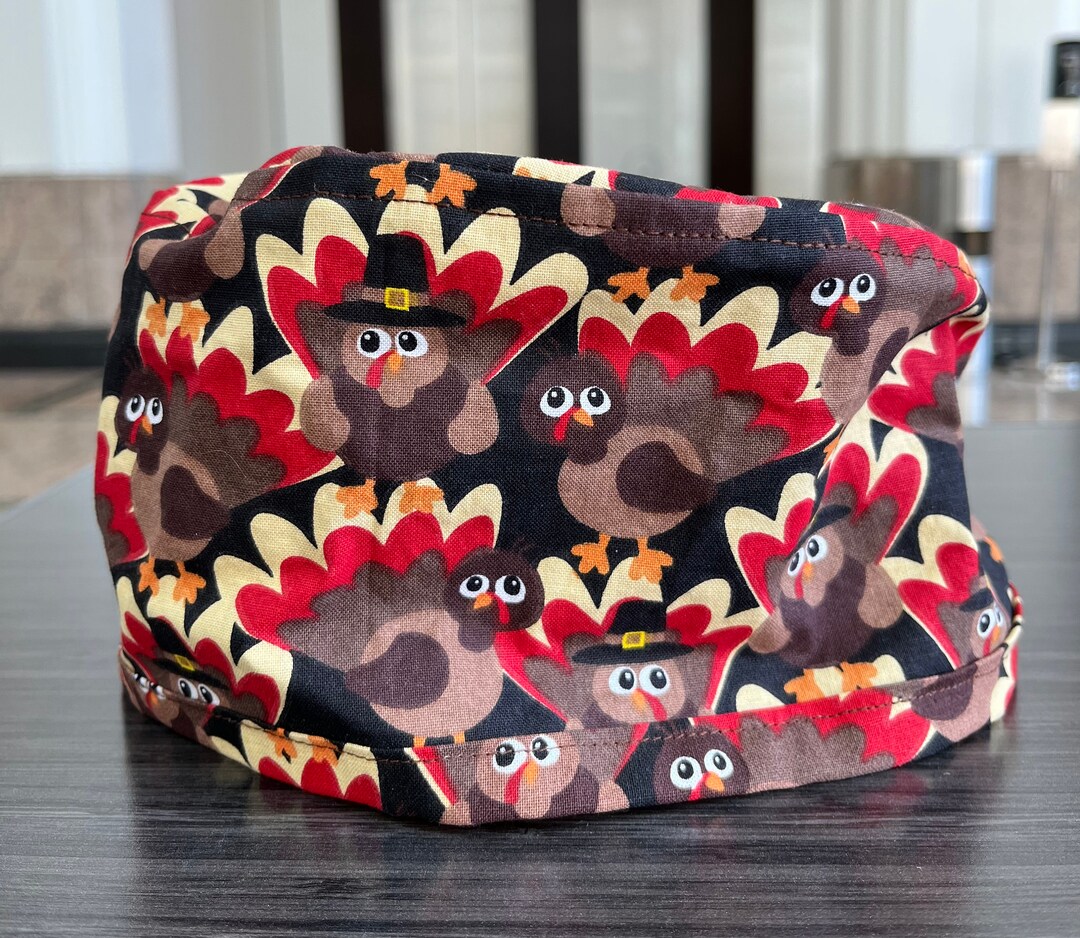 Thanksgiving Turkey Men Unisex Scrub Cap - Etsy